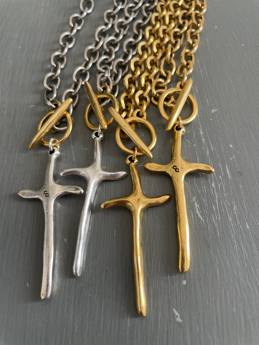 Wavy Cross Necklace – MORGANandME Designs